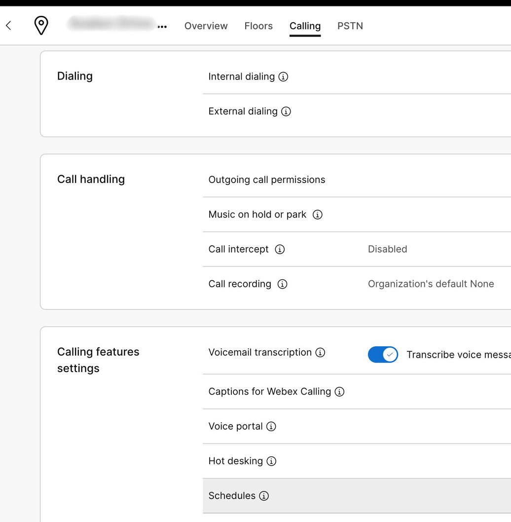 Just in Time For the Holidays: Bulk Managing Schedules in Webex Calling