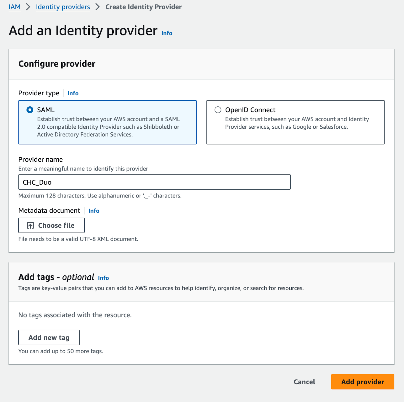 Configuring Single Sign-On (SSO) for Amazon Connect Using Duo